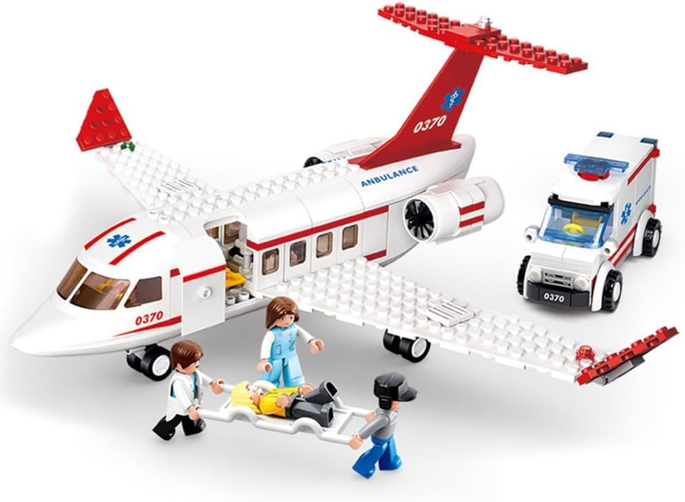 Building Blocks Building Blocks City Airplane Station Toy for 6-12 ...